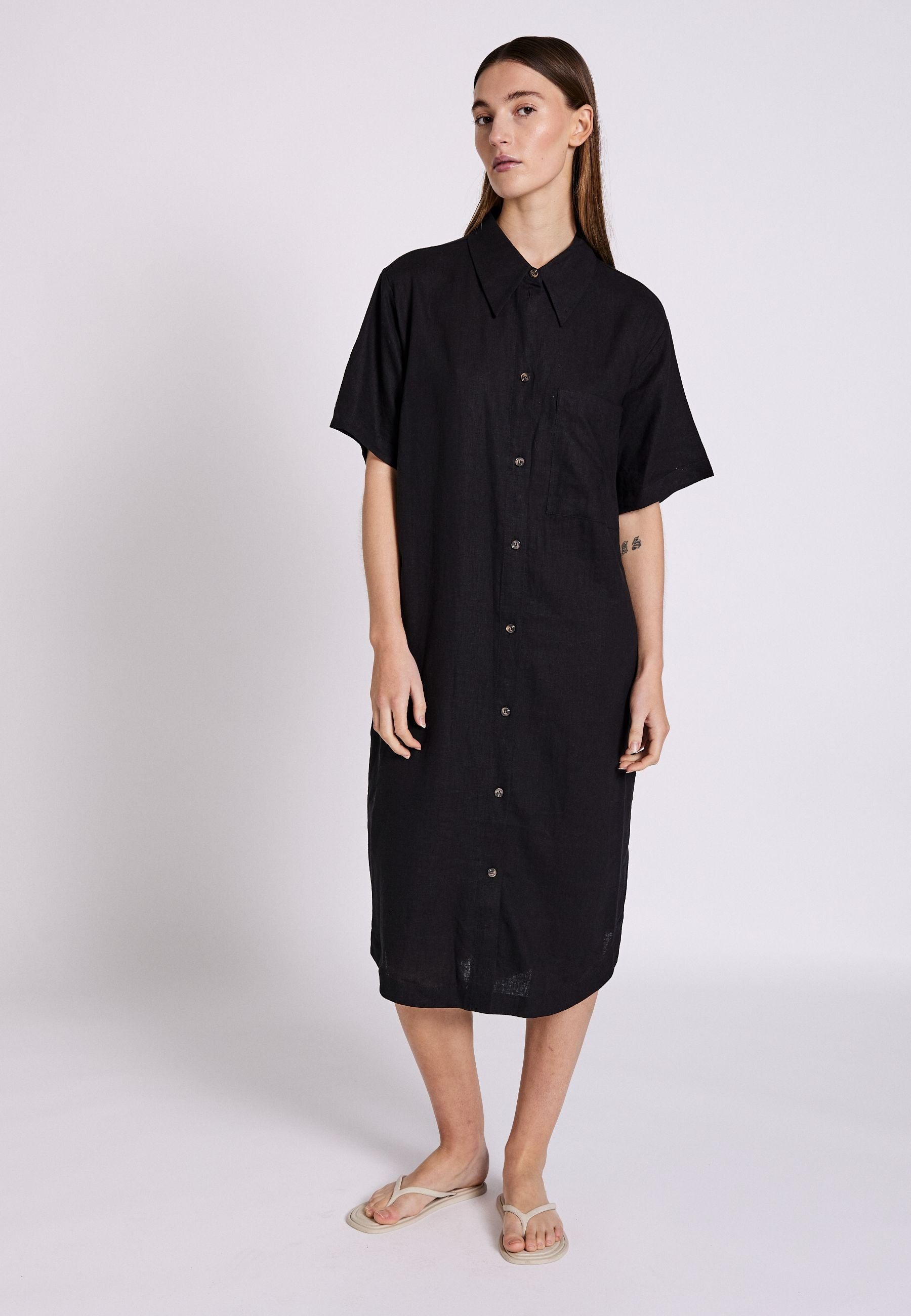 Esma shirt dress - Black