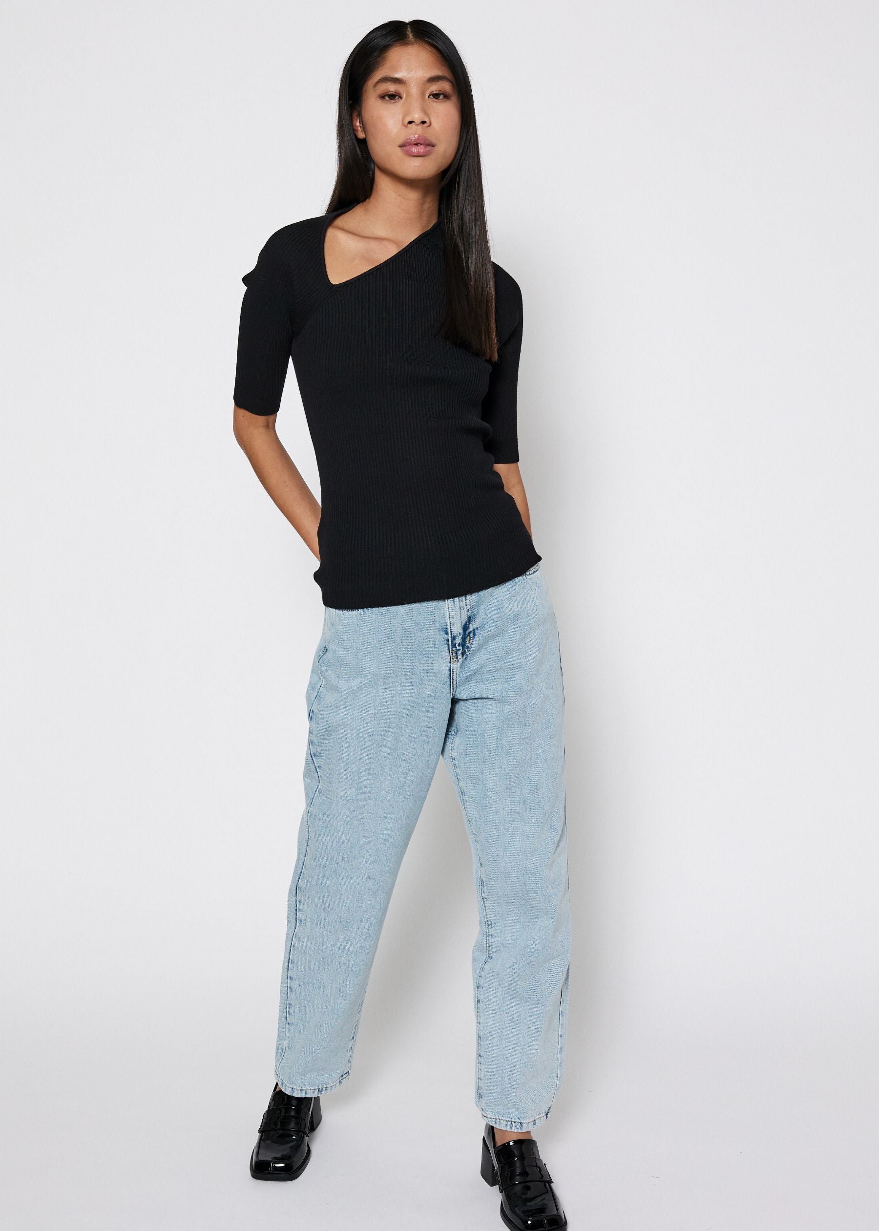 Sherry knit tee - Black01