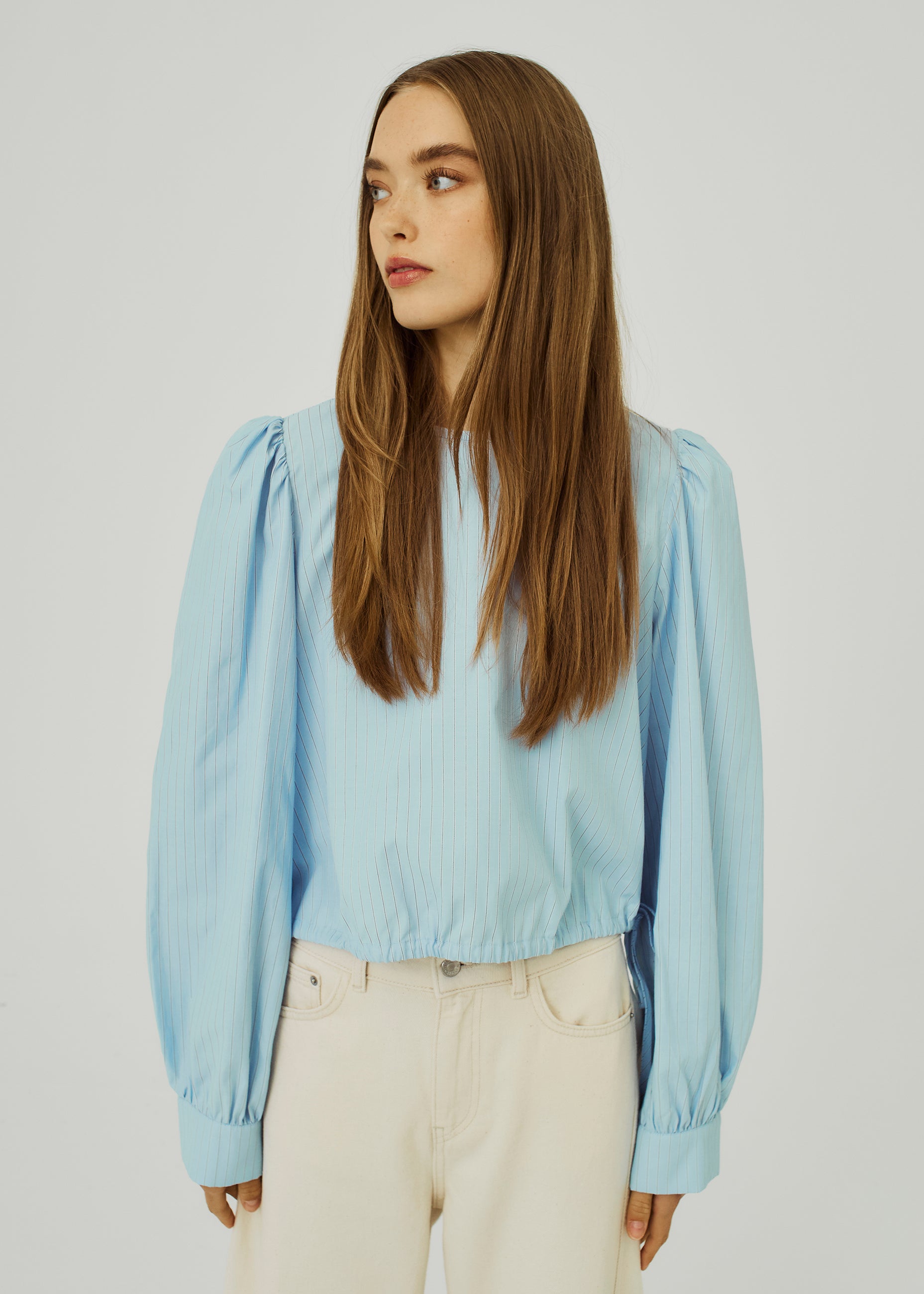 Travis top - Light blue stripe